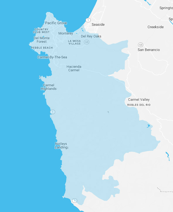 Areas We Serve - Send Me a Pro Monterey Peninsula
